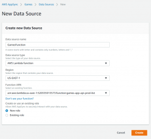 AWS AppSync with Lambda Data Sources