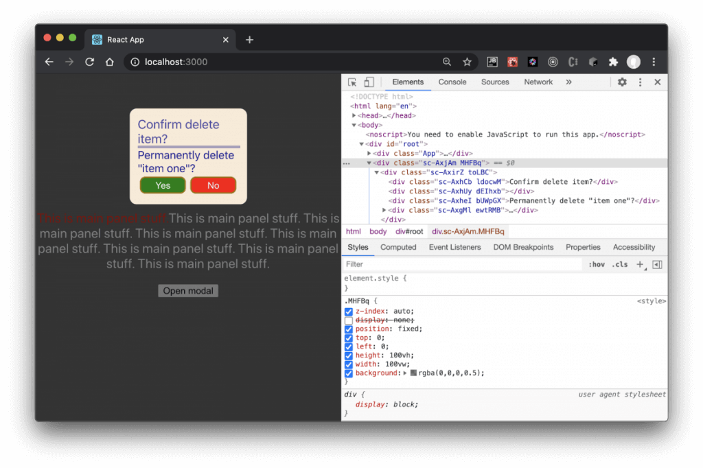 Code a Modal with Styled Components | Keyhole Software