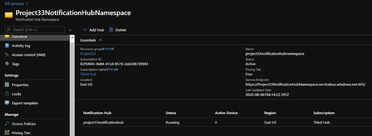 Xamarin.Forms App Push Notifications with Azure Notification Hubs