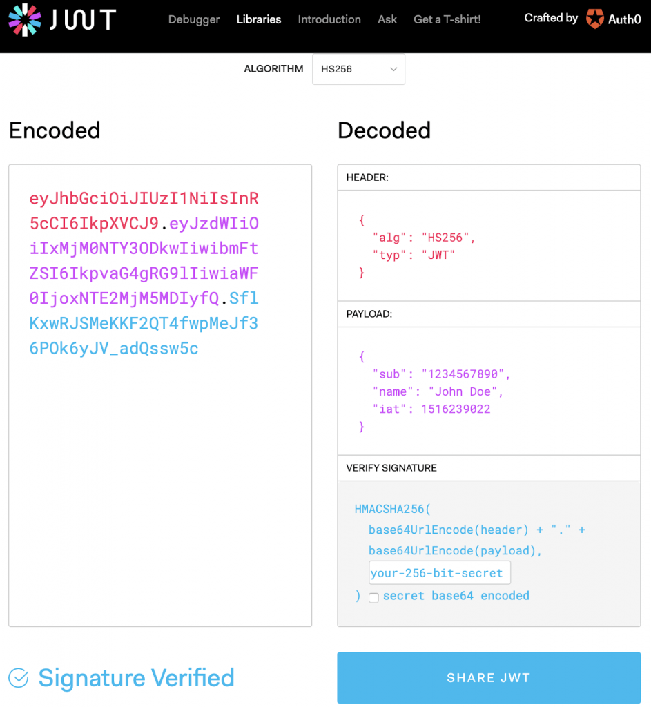JSON Web Token .NET Core Demo